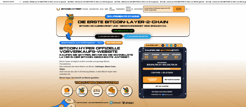 Bitcoin Hyper Launch 2026: Datum, Listing & Presale-Ende